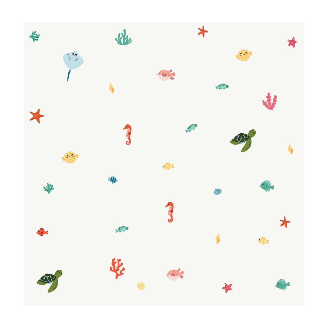 Underwater Wall Decals – Bright Sea Creatures Design for Kids Rooms ...
