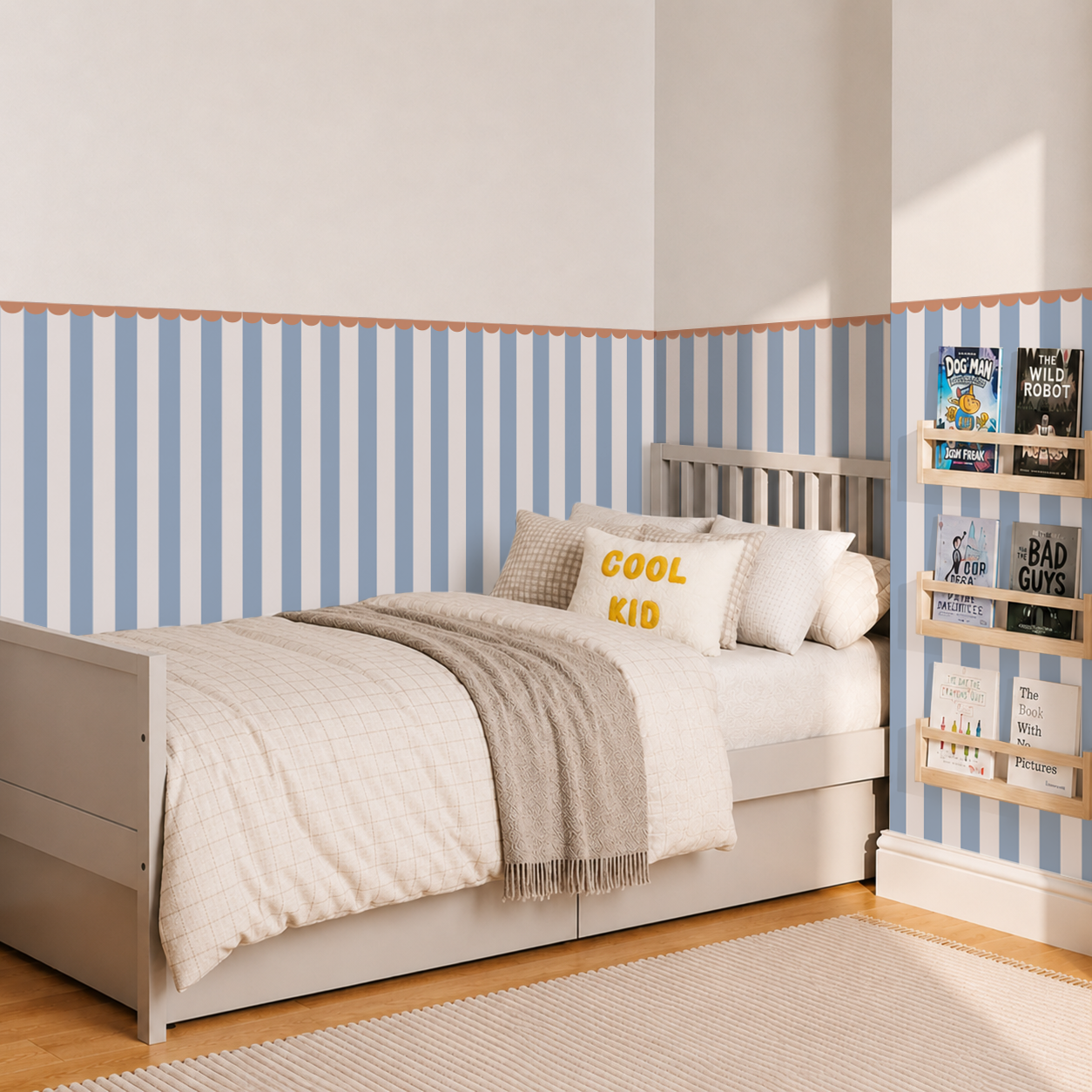 Striped Wall Panel Decals – Bold Striped Design for Kids Rooms – Cool ...