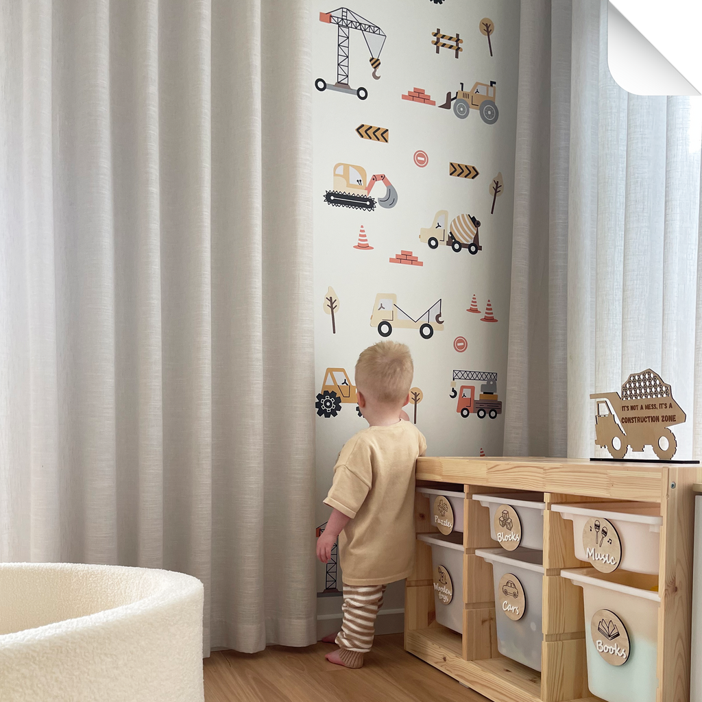 Striped Wall Panel Decals – Bold Striped Design for Kids Rooms – Cool ...