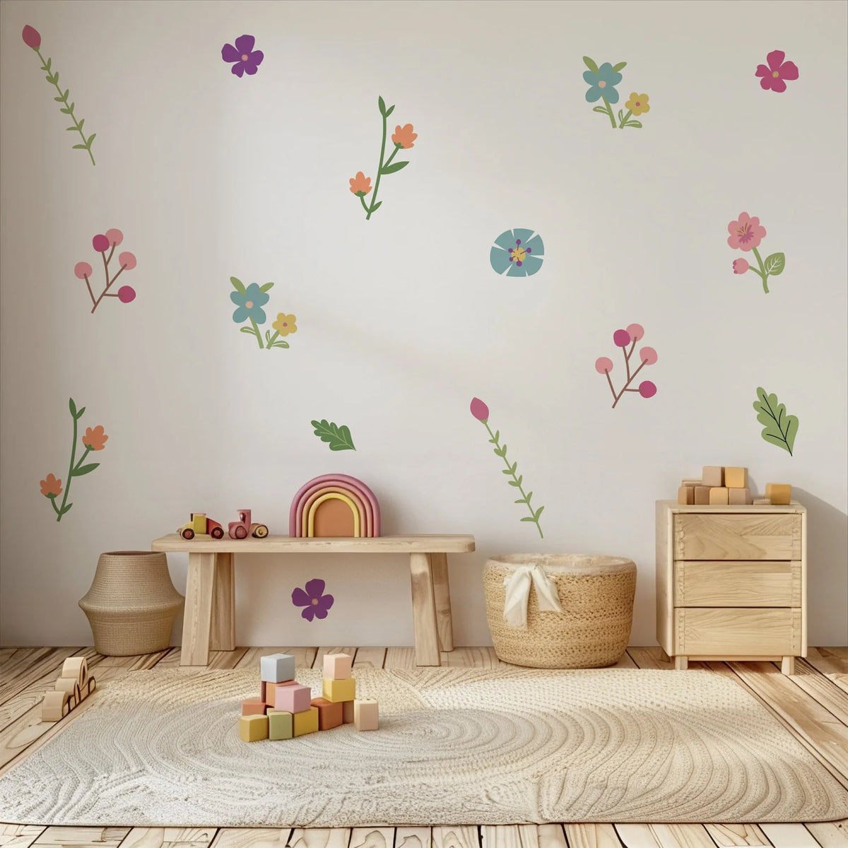English Garden Wall Decals – Bright & Earthy Floral Options – Cool Kids ...