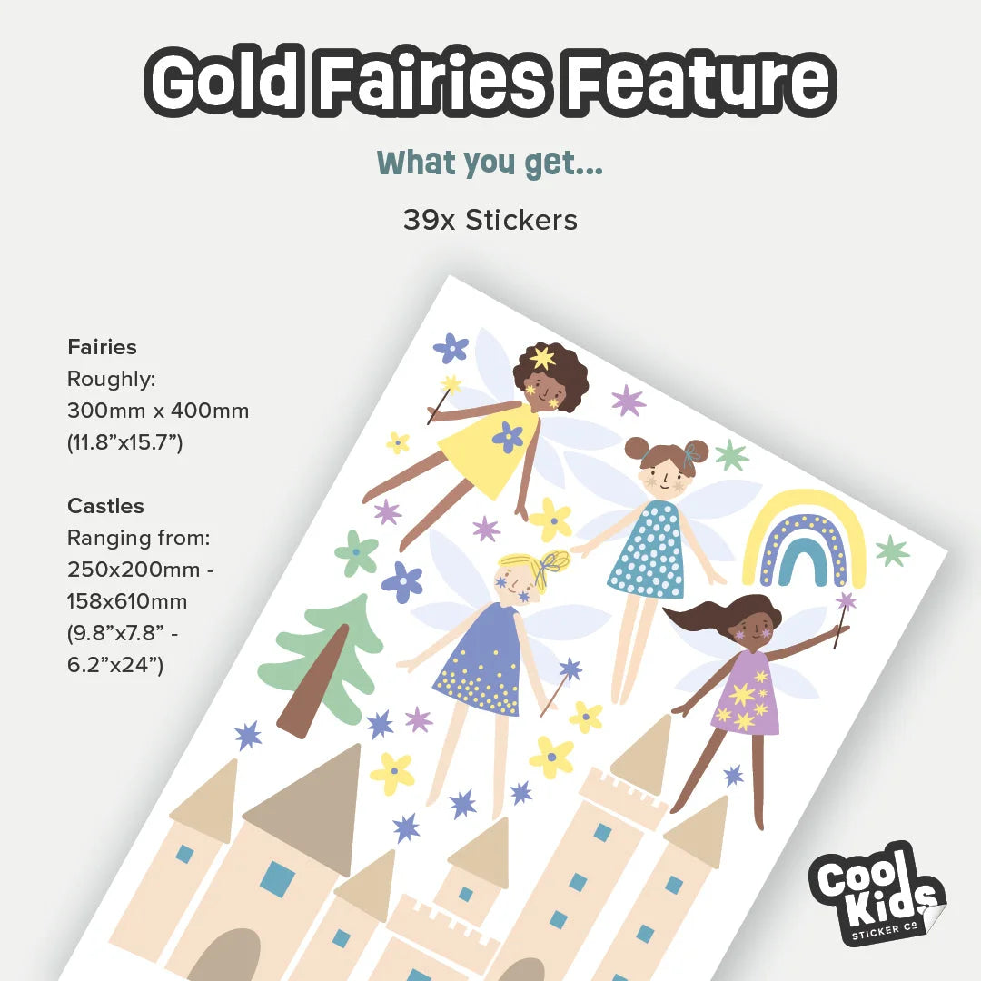 Fairy Wall Decals – Castle & Fairies Design For Kids – Cool Kids ...
