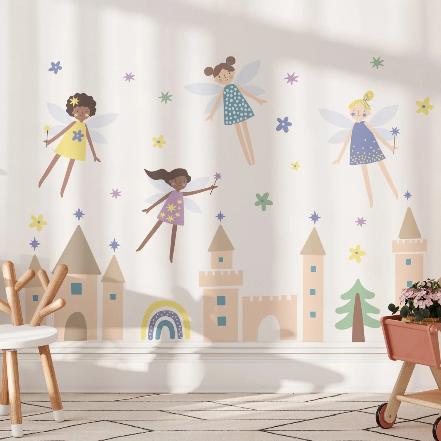 Fairy Wall Decals – Castle & Fairies Design For Kids – Cool Kids ...