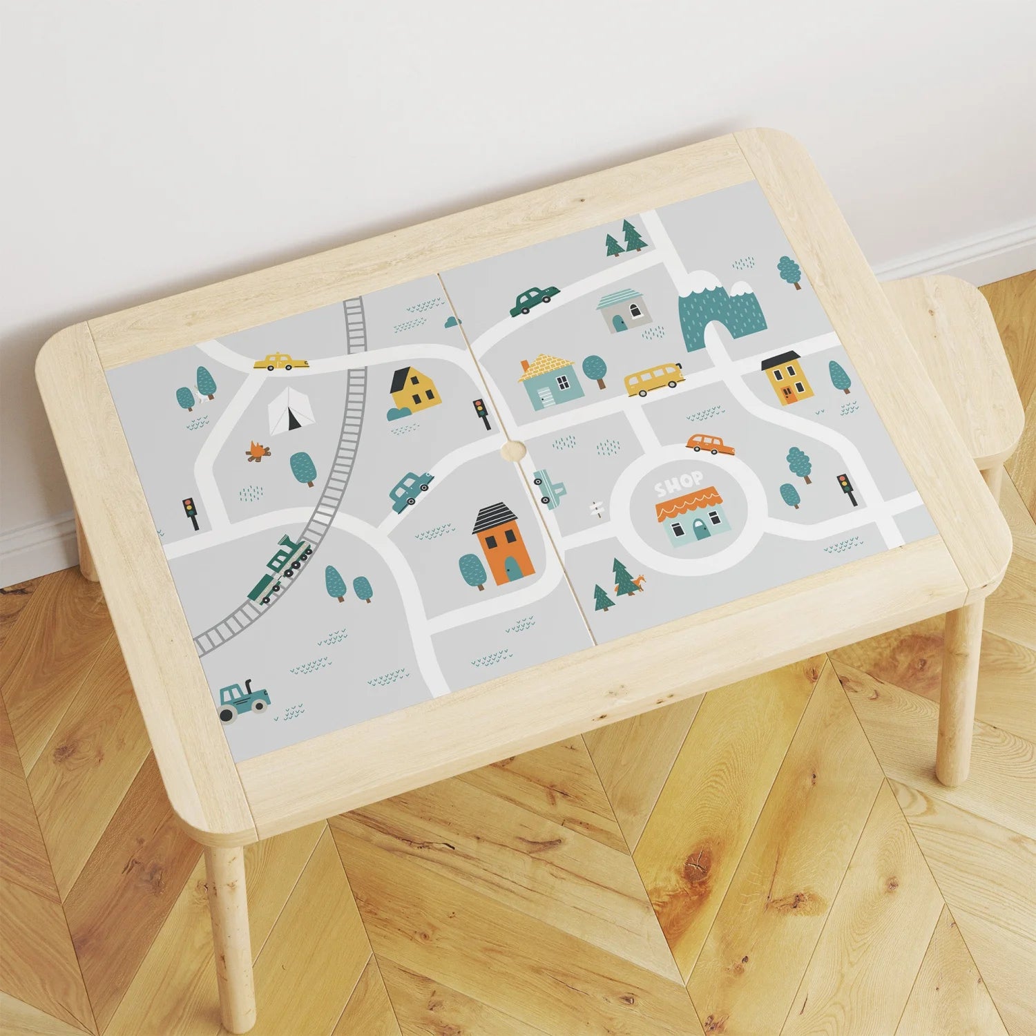 Flisat Table Sticker – Road Map Design for Imaginative Play – Cool Kids ...