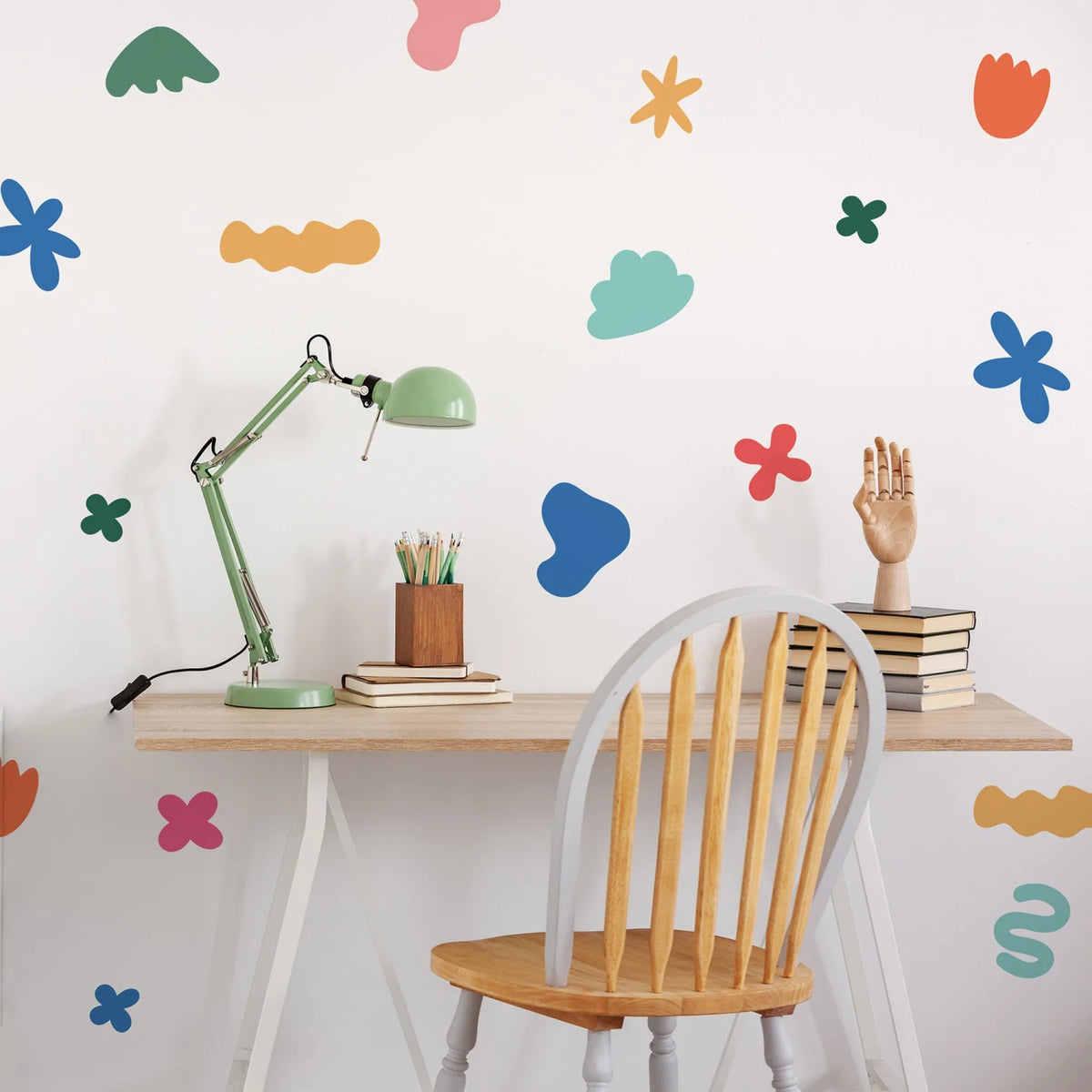 Colourful Abstract Wall Decals – Large Mixed Shapes for Kids’ Rooms ...