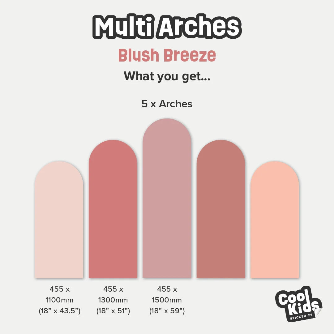 Multi Arches - Blush Breeze | Cool Kids Sticker Co.