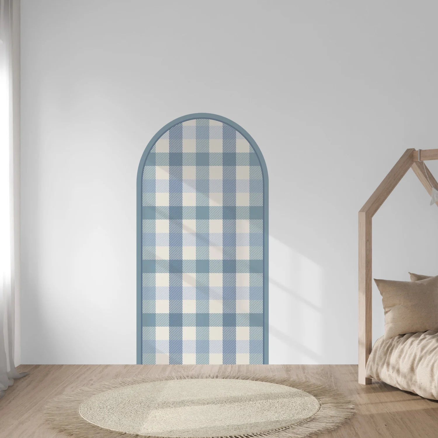 Pattern Arches - Gingham Blue | Cool Kids Sticker Co.