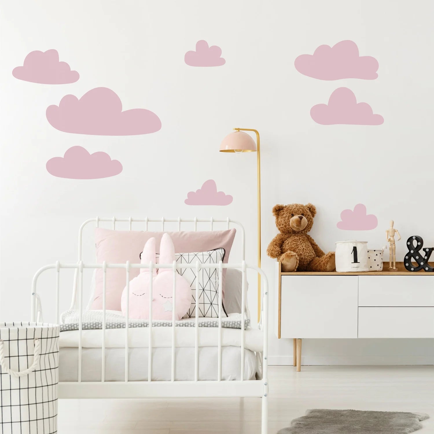 Pink Cloud Wall Decals – Whimsical Stickers for Girls’ Rooms – Cool ...