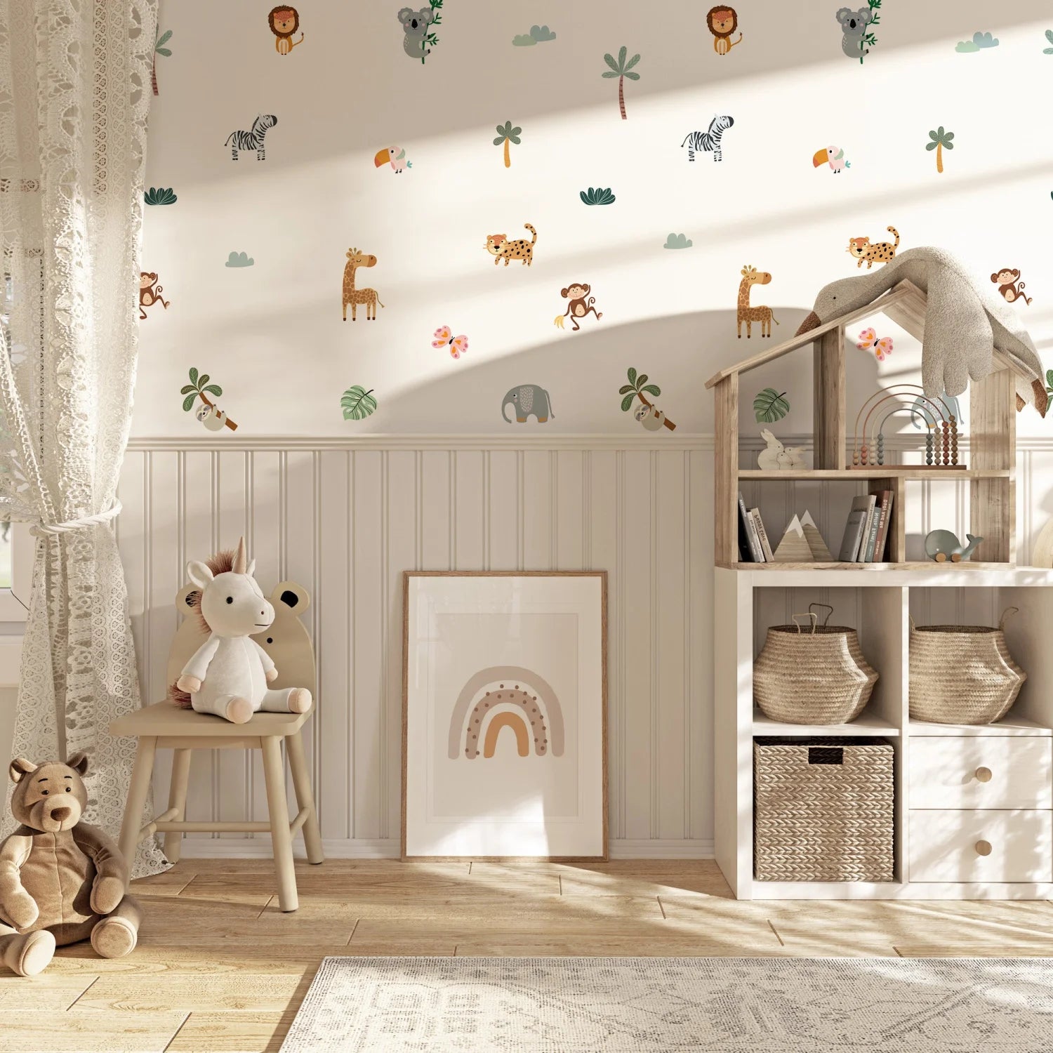 Playful Safari Animal Wall Decals | Cool Kids Sticker Co.