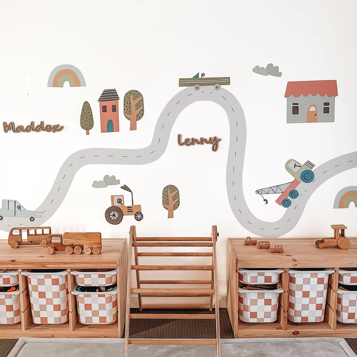 Transport Wall Decals – Road Tripping Set with Cars, Roads & Houses ...
