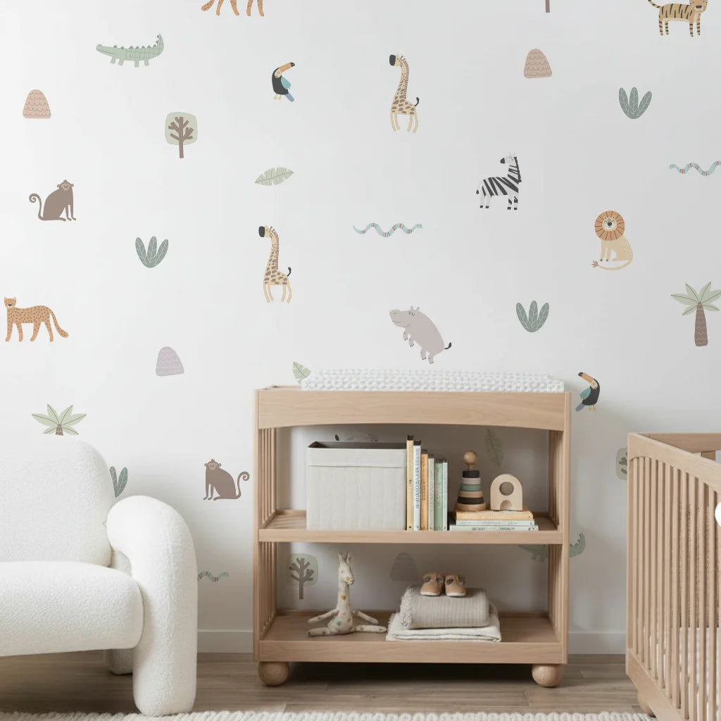 Safari Crew Wall Decals | Neutral Safari Animal Stickers | Cool Kids ...