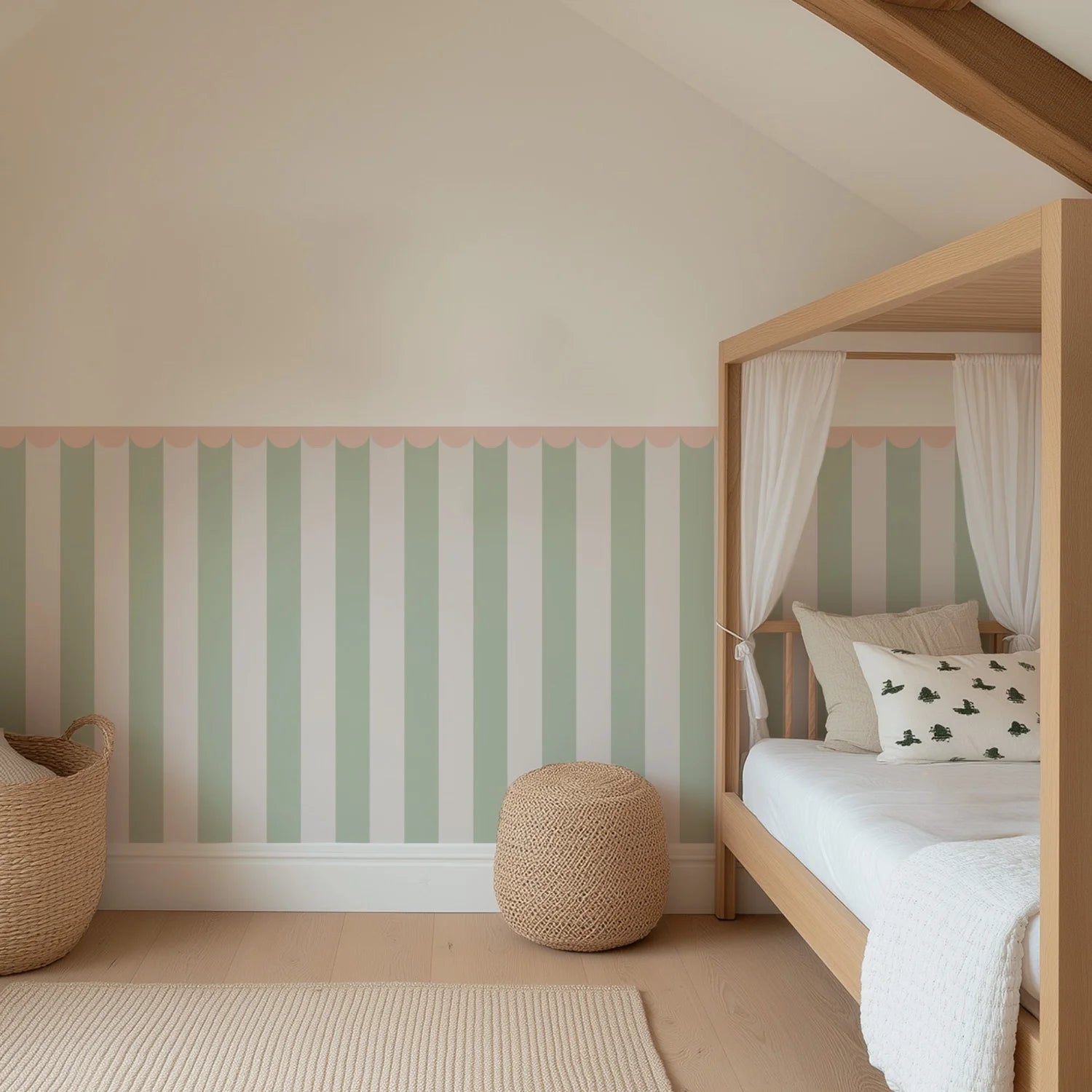 Striped Wall Panel Decals – Bold Striped Design for Kids Rooms – Cool ...