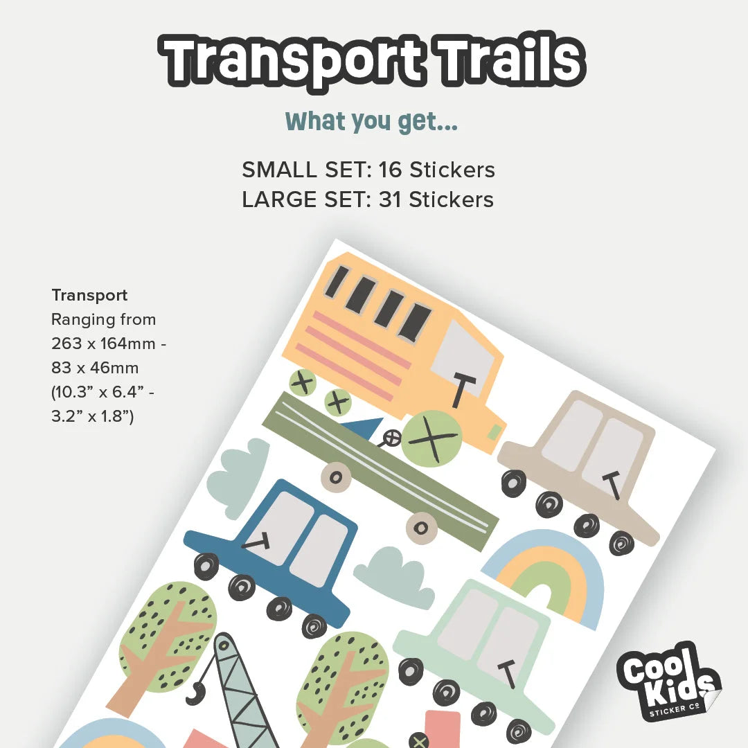 Transport Wall Decals – Classic Vehicles for Kids' Rooms – Cool Kids ...