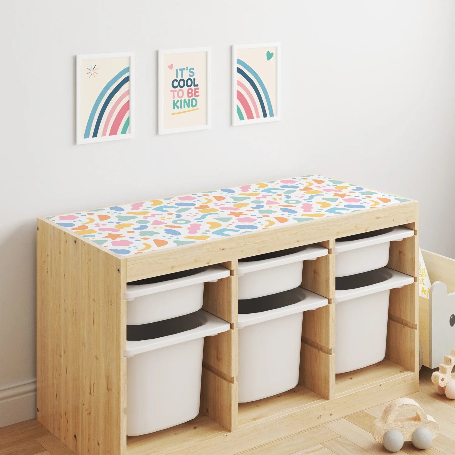 Trofast Top Abstract Shapes Decal | Cool Kids Sticker Co.