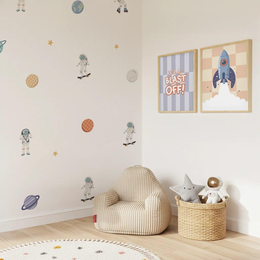 Space Wall Print – Blast Off Typography Art for Kids Rooms – Cool Kids ...