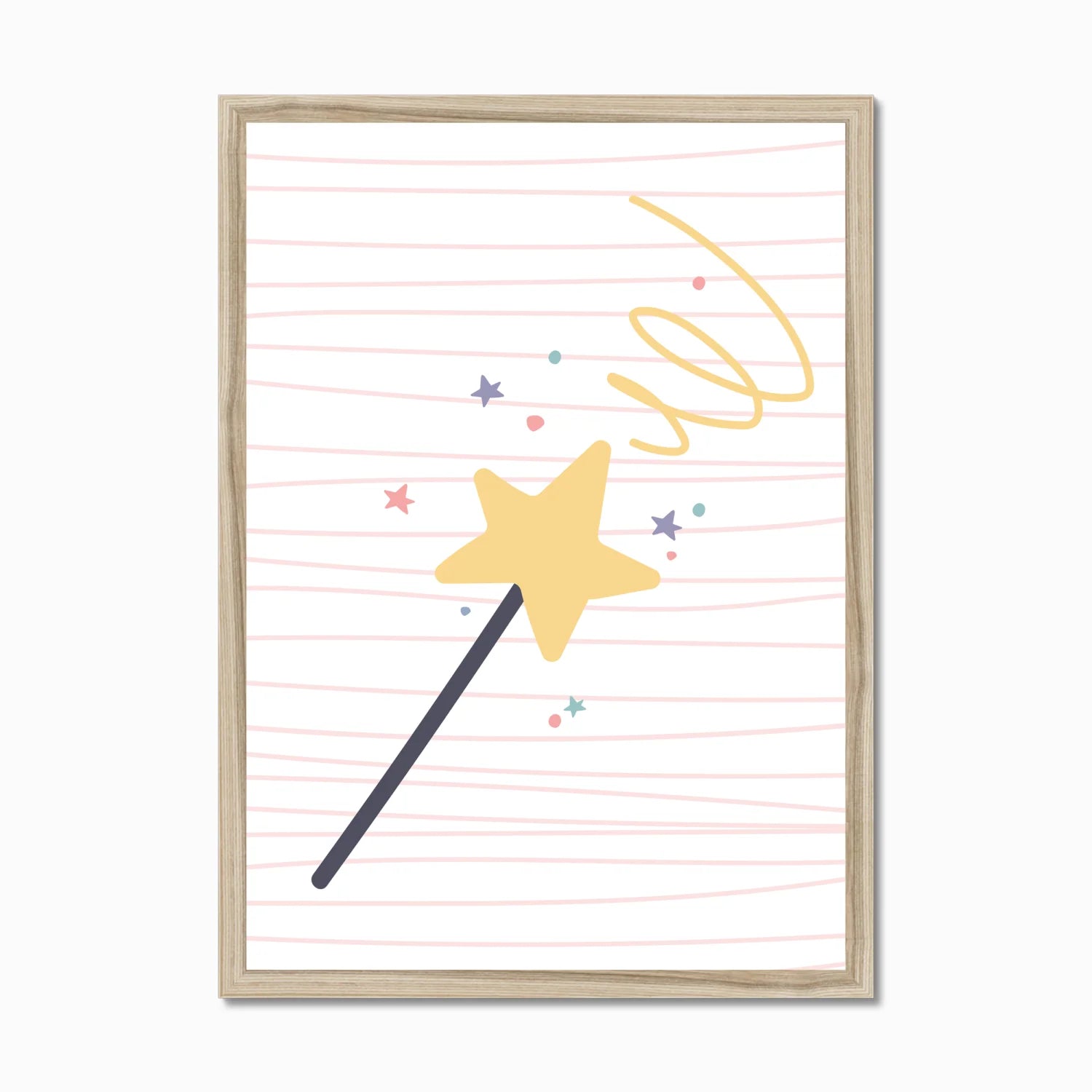 Stardust Wand Wall Print | Star Wand Kids Wall Art | Cool Kids Sticker Co.