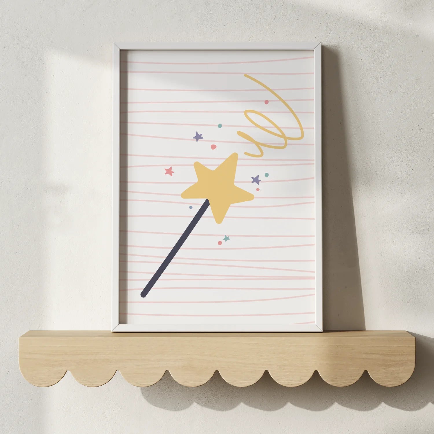 Stardust Wand Wall Print | Star Wand Kids Wall Art | Cool Kids Sticker Co.