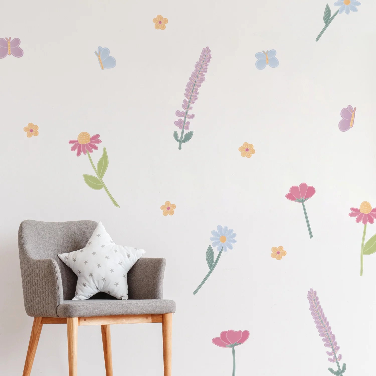 Wild Flower Wall Decals – Meadow Inspired Sticker Set – Cool Kids ...